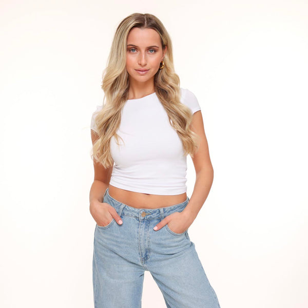 Witte Basic SS - Top | Olivia & Kate