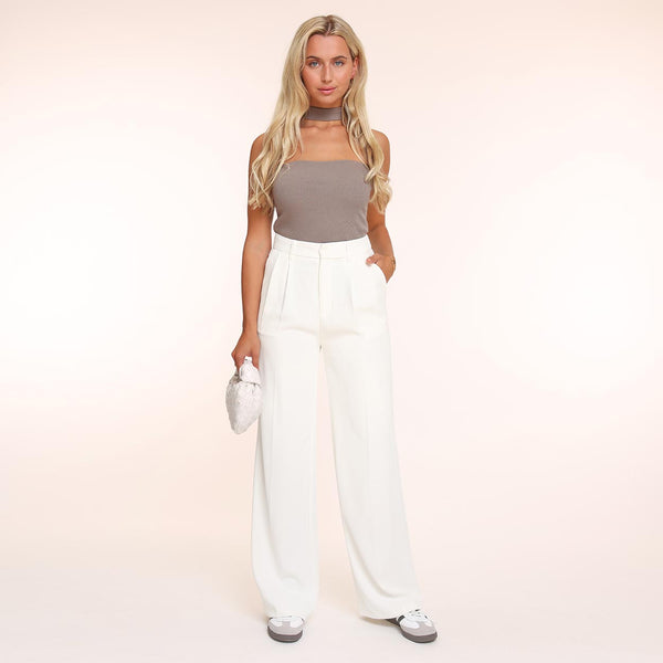 Witte Wijde - Pantalon | Olivia & Kate