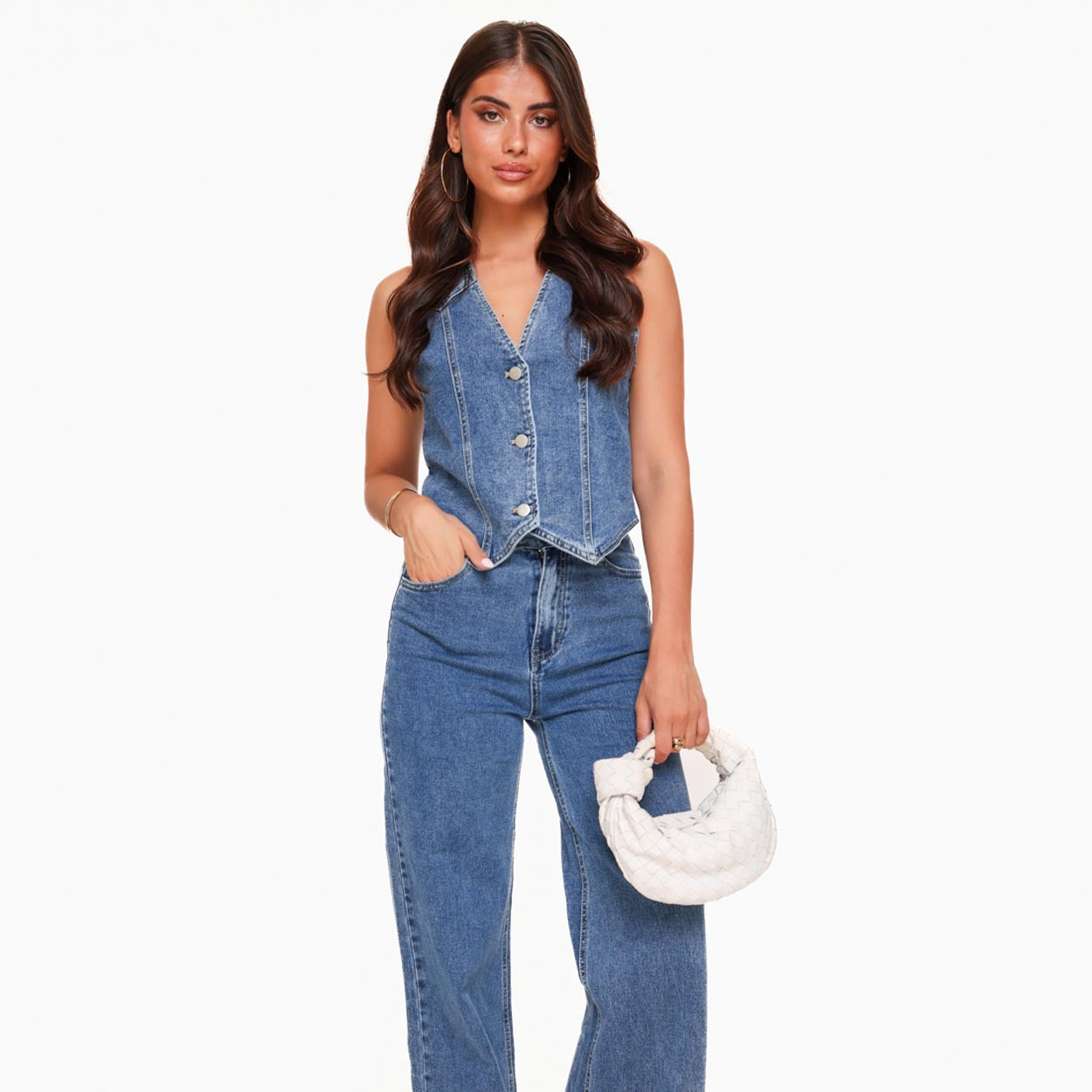 Donkerblauwe Satijnen Open Rug - Top | Olivia & Kate