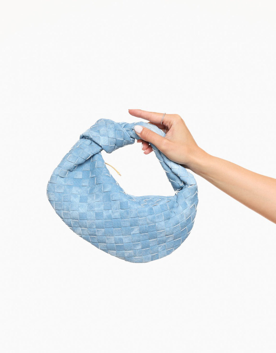 Light Blue Medium Braided - Bag | Olivia & Kate - Olivia & Kate
