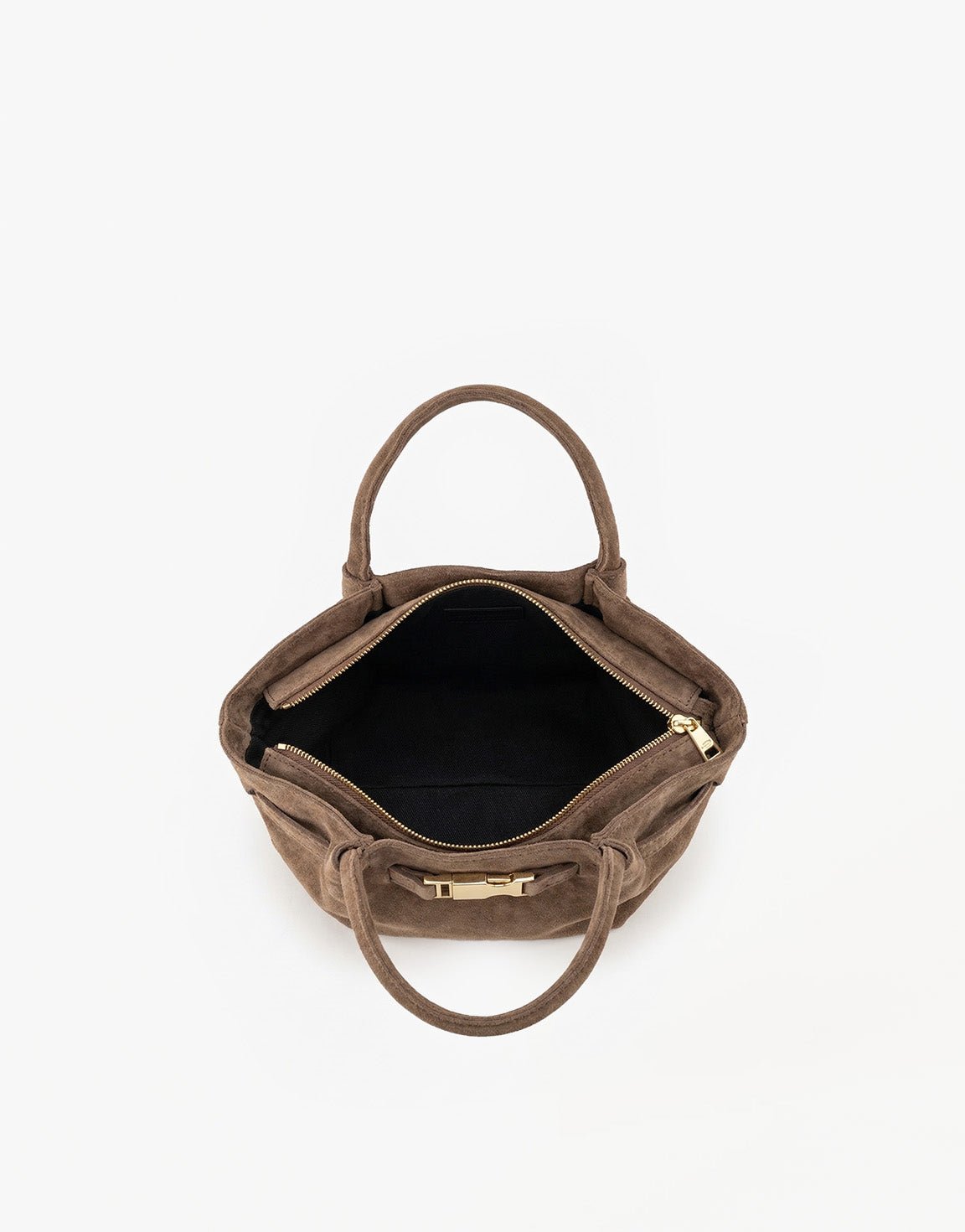Taupe Suede Shopper - Tas | Olivia & Kate - Olivia & Kate